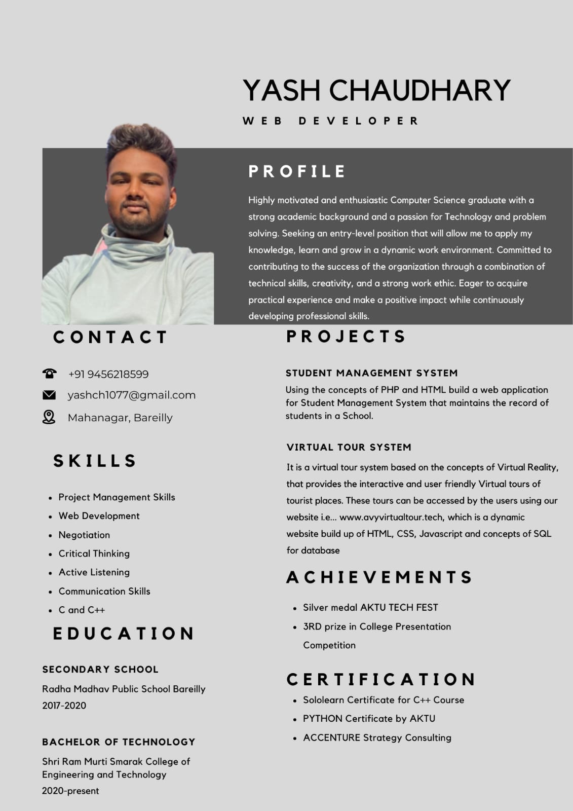 Yash Chaudhary - Portfolio